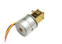 China 20mm Stepper Motor with Worm Reduction Gearbox 12V DC High Torque 3mm D Shaft for sale