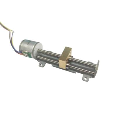 China SM20-55-T Linear Stepper Motor 20mm 1KG Thrust with Linear Bearings Brass Slider M3 Lead Screw for sale