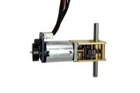 China N20 DC Worm Gear Motor 12V Double Output Shaft with Encoder High Torque Low Speed for Electronic Door Lock for sale