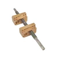 China TR8 Double Head Trapezoidal Lead Screw 8mm Diameter with Dual Brass Nuts Left & Right Handed for Electrical Clamps for sale