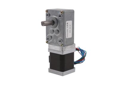 China NEMA 14 35mm Hybrid Stepper Motor 42mm Height 49:1 Worm Gearbox Custom D Shaft for sale
