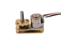 China 10mm Worm Mini Geared Stepper Motor 5V Horizontal Right Angle 2 Phase for sale