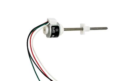 China 15mm Micro Linear Stepper Motor 5VDC Bipolar Lead Screw 0.5mm Step Travel 18° Step Angle for sale