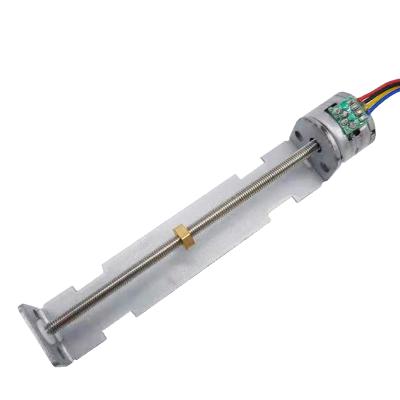 China 15mm 9V DC Miniature Slider Screw Stepper Motor 2 Phase 0.02mm Resolution for sale