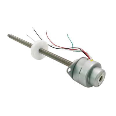 China 25mm External Drive Linear Stepper Motor 145mm Leadscrew 7.5° Step Angle 12V DC for sale