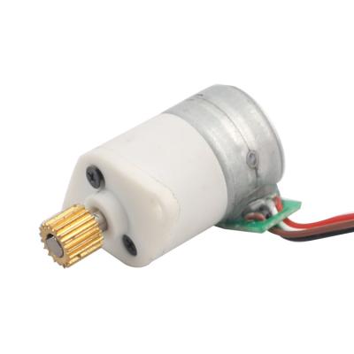 China Permanent Magnet Type 2 Phase 4 Wires Geared Stepper Motor 15mm Customized Current SM15-MG for sale
