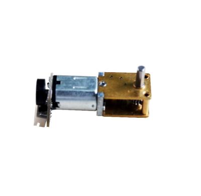 China N20 Brush DC Gear Motor 12,250 RPM 2.4-6V with Worm Gearbox for Electric Door Locks for sale