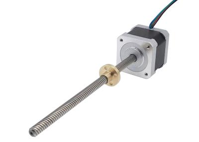 China NEMA17 Linear Lead Screw Hybrid Stepper Motor 42mm TR8 POM Brass Nut Custom Length for sale
