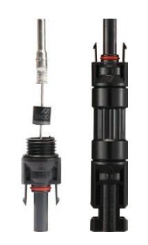 China Waterproof IP67 PV System Protection 1000V Solar DC Connector for sale