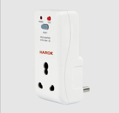 China Type A 50Hz 3000W Plug In PRCD Plug PRCD Adaptor Built In TEST RESET Buttons for sale