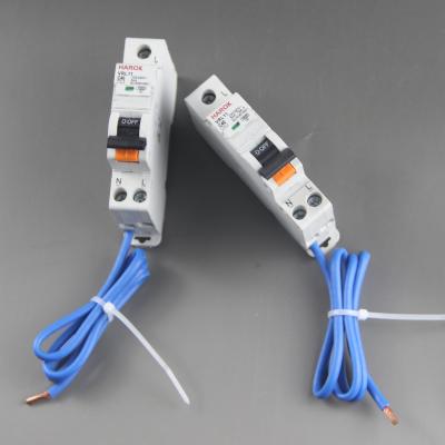 China VRL11 1P+N Residual Current Operated Circuit Breaker With Over-Current Protection Rated Current From 5A To 40A for sale