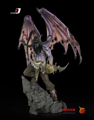 China Custom Resin Anime Figurine Illidan Stormrage Handcrafted Collectible Statue 30cm for sale