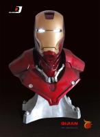 China Custom Resin Iron Man Bust Statue Decorative Collectible 1 Piece for sale