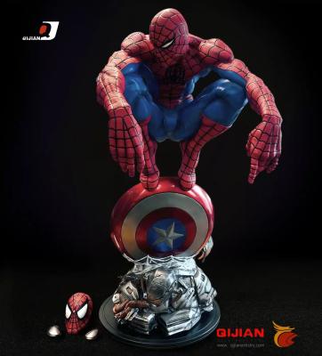 China Custom Resin Anime Spider Man Action Figure Collectible Statue 20cm for sale