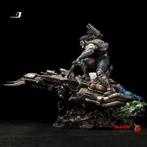 China Custom Resin Anime Statue DC REBIRTH LOBO Collectible Figure OEM 1 Piece MOQ for sale