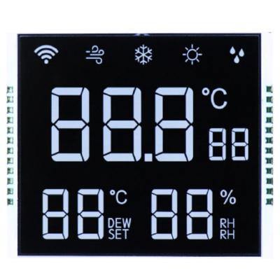 China Custom VA Segment LCD Display 12:00 Viewing Direction Duty/Bias 1/4 Duty Ultra-Low 2μA Consumption -20°C to 70°C Operation for sale