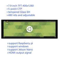 China 7.9 Inch Stretched Bar Type HD Monitor Raspberry Pi 4th Generation B Jetson Nano Display IPS With Capacitive Screen for sale