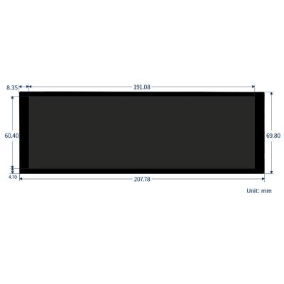 China 7.9 Inch Bar Type IPS Capacitive Touch TFT Monitor with HDMI Output for Raspberry Pi 4 Windows os 400x1280 Resolution for sale