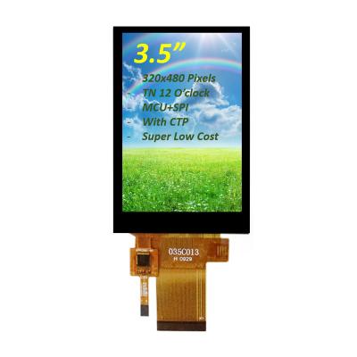 China 320x480 HVGA 3.5 Inch TFT LCD Display MCU + SPI Interface With Capacitive Touch Screen for sale