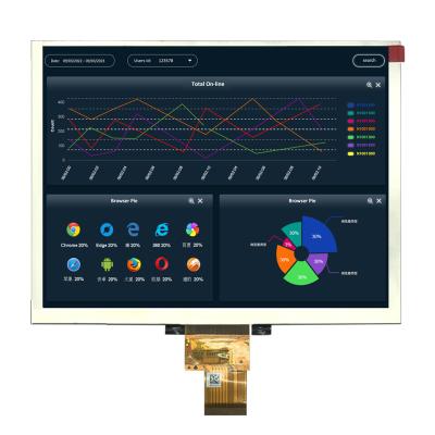 China 8 Inch TFT LCD Display 800x600 Pixel TN RGB TN 12 O'Clock Viewing Direction Screen for sale