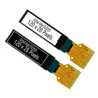 China 0.63 Inch 120x28 Pixels OLED Display Module Passive Matrix Monochrome White Color for sale