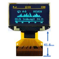 China 0.96 Inch 30 Pin ZIF Connector OLED Thin Display Panel 128x64 Dot Matrix SPI I2C Interface for sale