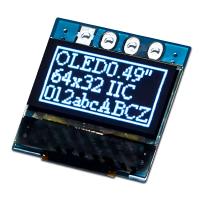 China 0.49 Inch Graphic OLED Display With 4 Header Pin SSD1315 Support I2C Interface for sale