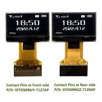 China Low Cost 0.96 Inch OLED Display 128X64 IIC I2C SPI 8080 Interface 30 Pins ZIF FPC for sale