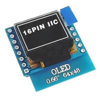 China 0.66 Inch IIC OLED Display 16 Pin With 64x48 Pixels, White/Blue Fonts Ultra-Low Power OLED Display for sale
