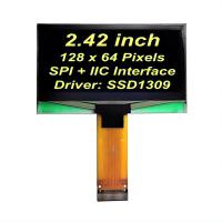 China 2.42-Inch OLED Display 128x64 Yellow Fonts PMOLED Screen SSD1309 Controller SPI+IIC Interface for sale