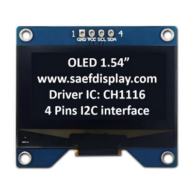 China Factory 1.54-Inch OLED Display 128x64 with I2C Interface & CH1116 Driver for sale