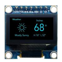 China 7 Pins 0.96 Inch OLED Display Module SPI 3V White PMOLED for sale