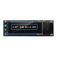 China 4 Pins 96x16 OLED Display Module 0.69 Inch  I2C IIC SSD1306 3V 5V Compatible for sale