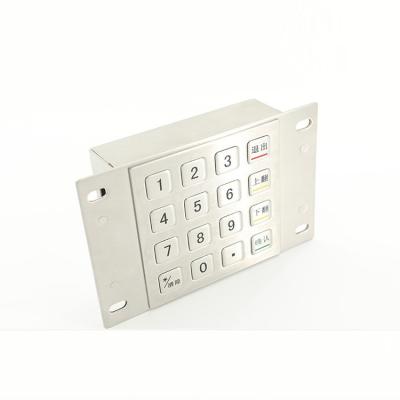 China IP65 Waterproof Stainless Steel Encrypted Metal EPP Pin Pad 16 Keys For Payment Kiosk for sale
