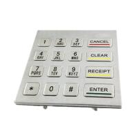 China Waterproof Kiosk SS304 Stainless Steel IP65 Metal Numeric Keypad 100×100mm 16 Keys for sale
