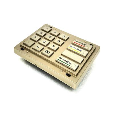China ATM Machine EPP Pin Pad PCI 4.0 Certification 16 Keys DES 3DES Encrypted for sale