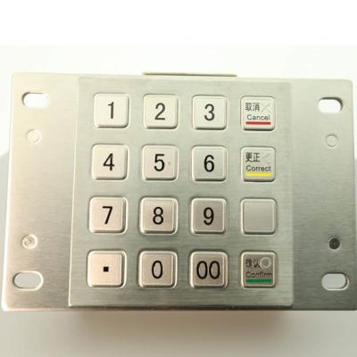 China DES 3DES IP65 Waterproof Payment Kiosk Pin Pad Stainless Steel Encrypted Metal for sale