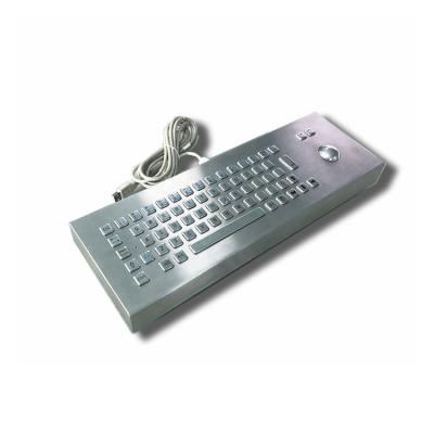 China Desktop IK07 IP65 SS304 Industrial Keyboard With Trackball 65 Keys for sale