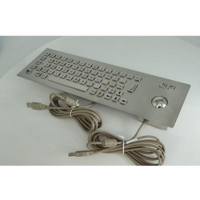China Ip65 Stainless Steel Keyboard With 800 Dpi Trackball For Industrial Applications for sale