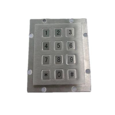 China IP65 IK07 Vending Kiosk Stainless Steel Keypad 3x4 12 Keys Access Control for sale
