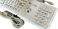 China Self Service Kiosk Stainless Steel Industrial Keyboard With Trackball And Numeric Keypad for sale