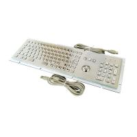 China Self Service Kiosk IP65 Waterproof Stainless Steel Metal Keyboard With 38mm Trackball and Numeric Keypad for sale