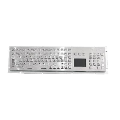 China Rugged IP65 Waterproof Industrial Stainless Steel Metal Keyboard With Touchpad Self Service Kiosk for sale