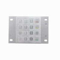 China Waterproof 304 Stainless Steel Encrypted Pin Pad Payment Kiosk IP65 Encrypted Metal Keypad with 16 Keys for sale