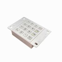 China Waterproof 304 Stainless Steel Encrypted Pin Pad Payment Kiosk IP65 Encrypted Metal Keypad with 16 Keys for sale