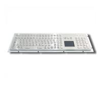China Self Service Kiosk IP65 Waterproof Industrial Stainless Steel Metal Keyboard With Touchpad for sale