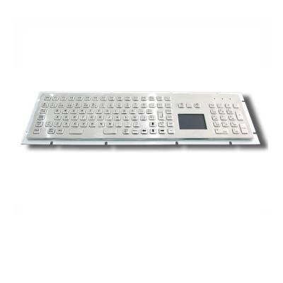 China Self Service Kiosk IP65 Waterproof Industrial Stainless Steel Metal Keyboard With Touchpad for sale