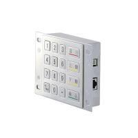 China Waterproof 4x4 Stainless Steel Metal Encrypted EPP Pin Pad DES 3DES Encryption Keypad For Payment Kiosk for sale