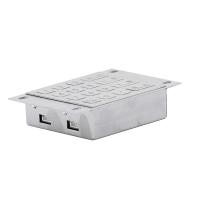 China Waterproof 4x4 Stainless Steel Metal Encrypted EPP Pin Pad DES 3DES Encryption Keypad For Payment Kiosk for sale
