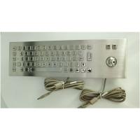 China Industrial IP65 Stainless Steel Metal Keyboard With Trackball Input Device For Self Service Kiosk for sale